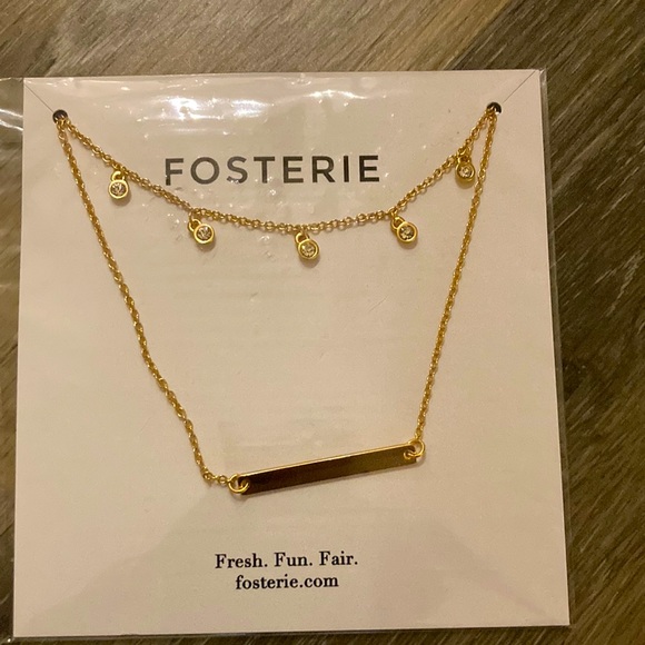 fosterie | Jewelry | Fosterie Gold Necklace From Causebox Brand New | Poshmark